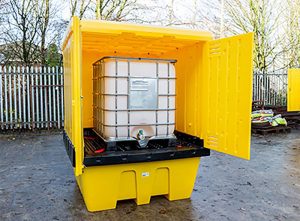 Abri de rétention pour IBC pour le stockage sécurisé de liquides